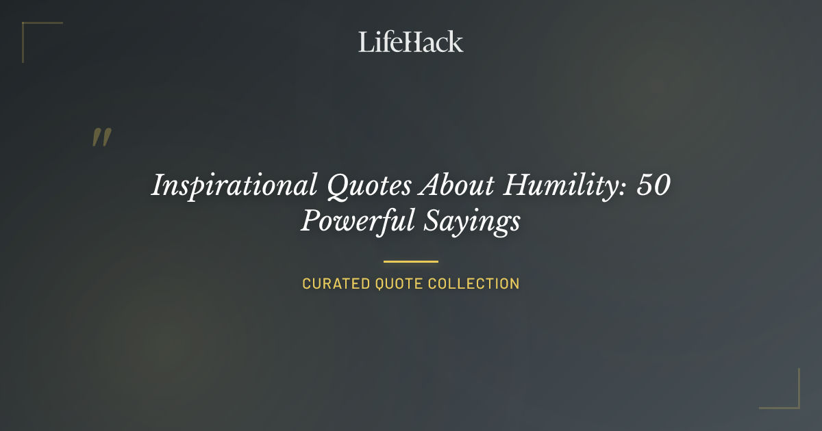 Power Of Humility Quotes